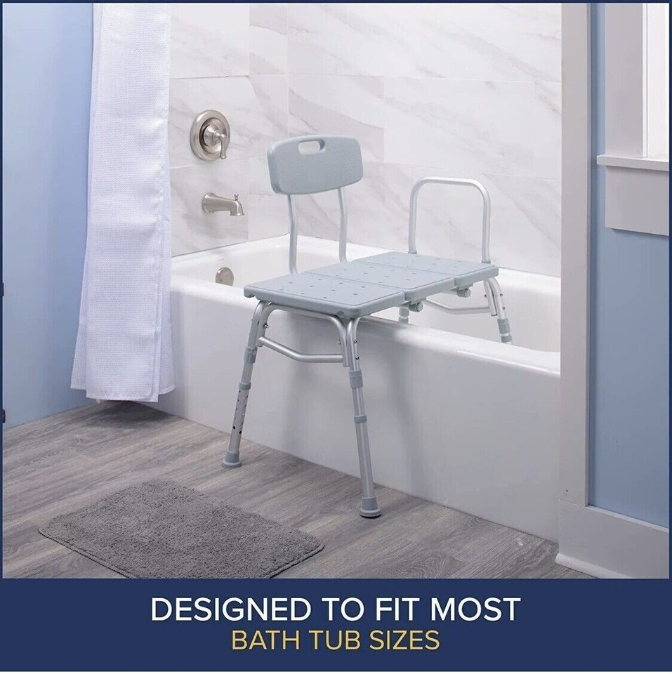 Drive Medical 12011KD-1 Tub Transfer Bench for Bathtub with Adjustable ...