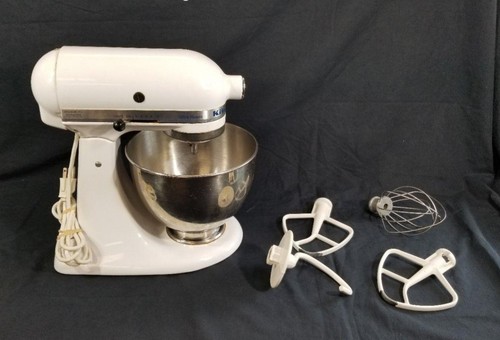 KitchenAid KSM90WH 300W Ultra Power Stand Mixer W/Bowl & 4 Attachments ...