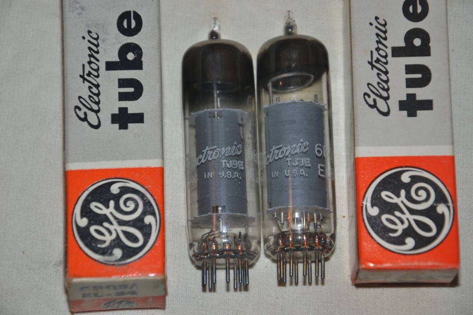 NOS NIB Strong Vintage 1960s Matched Pair GE General Electric EL84 6BQ5 ...