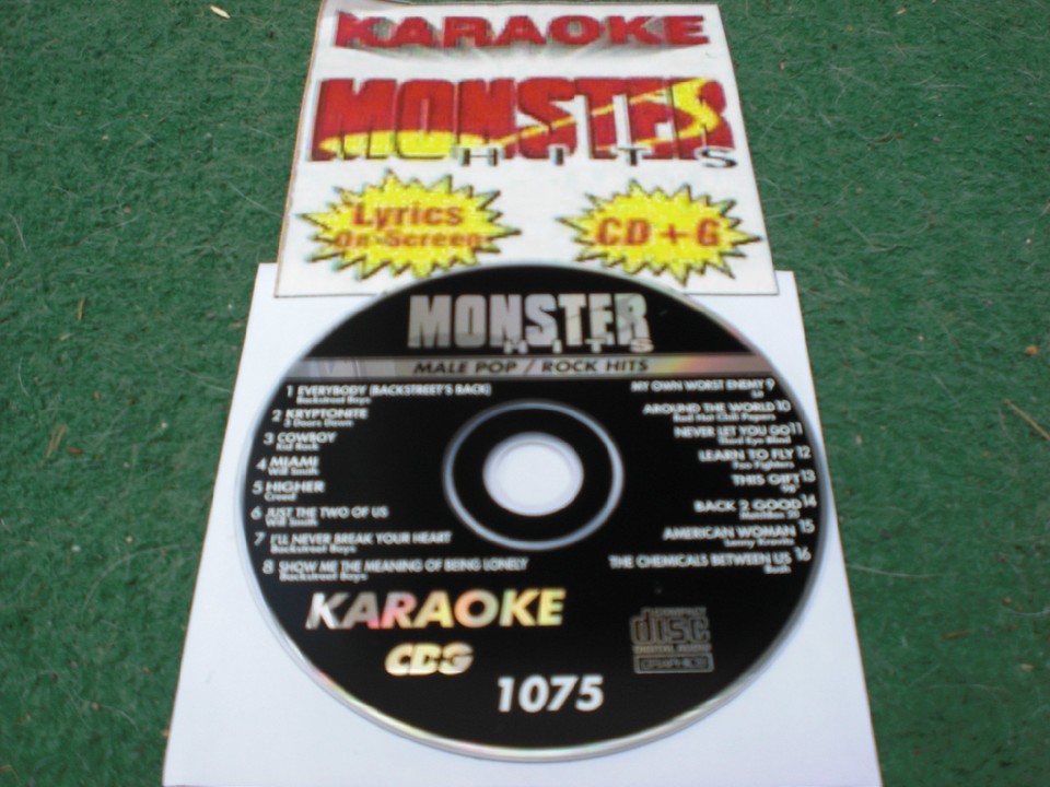 KARAOKE MONSTER HITS CD+G MALE POP/ROCK HITS #1075 | eBay