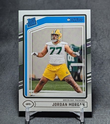 Jordan Morgan Rated Rookie RC 2024 Donruss Football Card #370 Green Bay ...