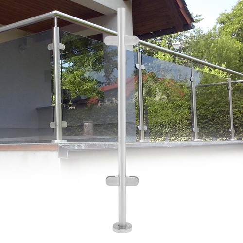 110cm Stainless Steel Glass Railing Post Balustrade Glazing Pole ...