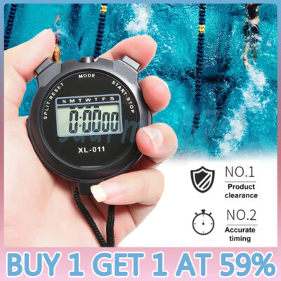 Waterproof Digital Handheld Sports Stopwatch Stop Watch Timer Alarm ...