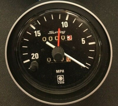VDO Sumlog Knots 131.006 006/ 012 Analog Round Mechanical Gauge 0-20 ...