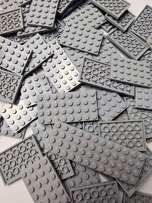 LEGO Light Grey Plates Flat Bricks 4x4 4x6 4x8 4x10 4x12 X20 Random ...