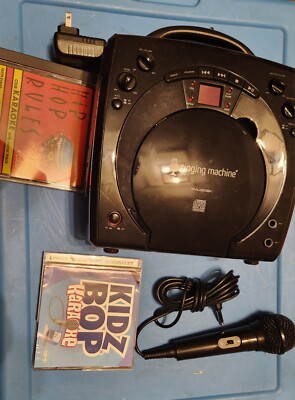Karaoke USA SML283BK Portable CD Player Singing Machine Bundle | Black ...