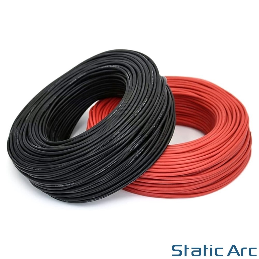 1 CORE ELECTRICAL CABLE SINGLE WIRE INSULATED PVC RED BLACK 6491X 0.75 ...