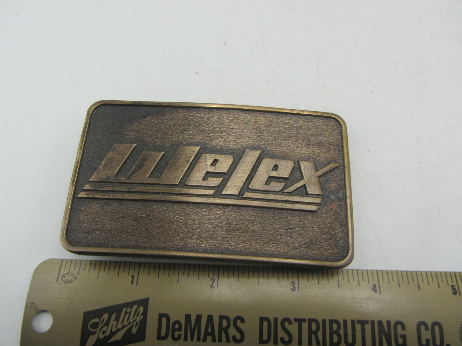 Vintage Welex Oil Field Corporation Logo Rectangle Be… - Gem