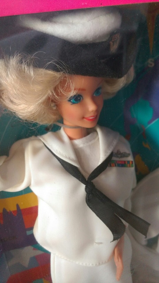 Mattel 1990 Stars 'n Stripes Navy Barbie Doll # 9693 Second edition | eBay