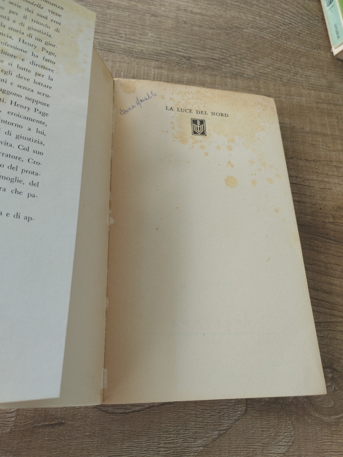 LIBRO LA LUCE DEL NORD di A.J. CRONIN ROMANZO BOMPIANI 1958 I DELFINI ...