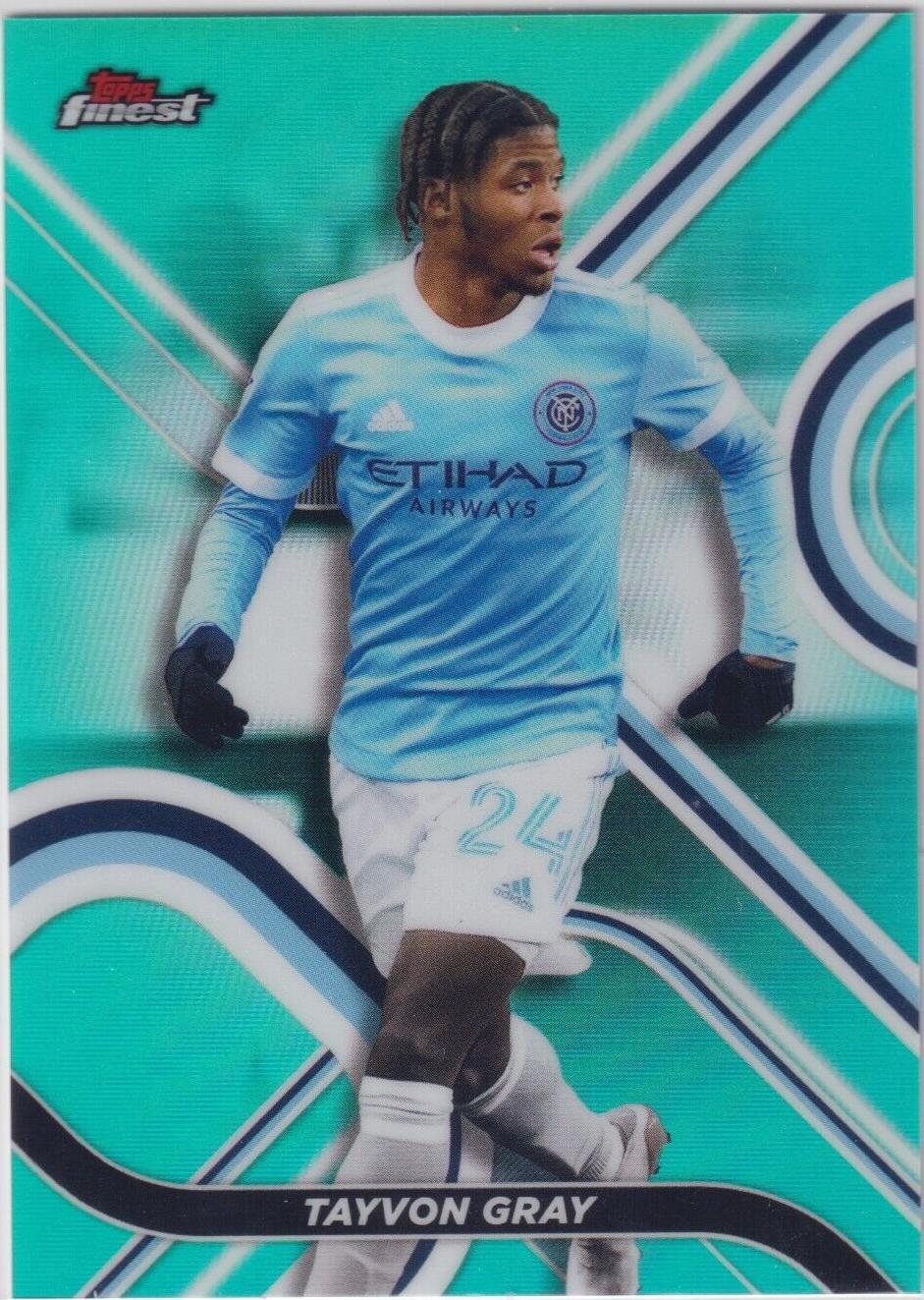 2022 Topps Finest MLS - Tayvon Gray #49 Aqua Refractor /75 for sale ...
