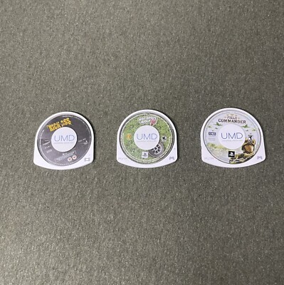 Lot of 3 UMD Movies Games for PSP Bundle Mini Discs Field Commander Hot ...