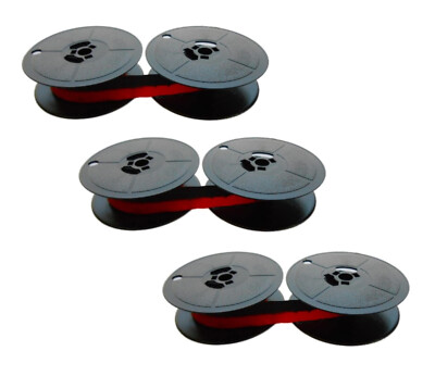 3 x Ribbon for Smith Corona S300 S301 Elektra Harmony Zephyr Nylon Red ...
