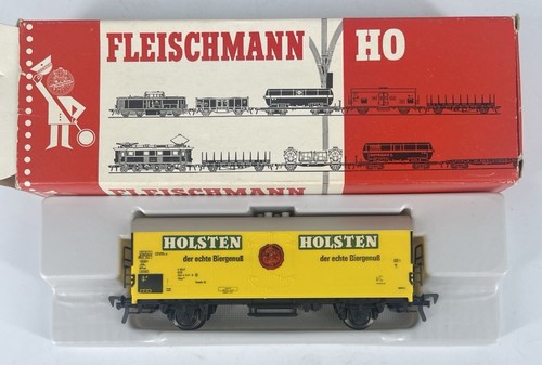 HO Fleischmann 5322 DB Holsten Beer Refrigerator Car in Yellow Paint ...