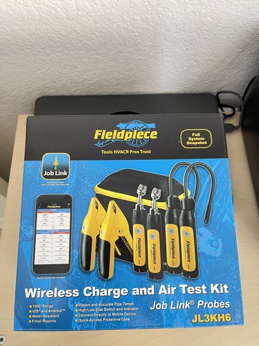 Fieldpiece JL3KH6 HVACR 350ft Battery Powered System Charge and Air Kit ...