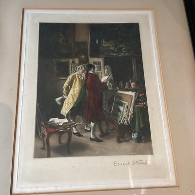 Ernest Stamp Signed Mezzotint Print Framed & Matted Gainsborough ...