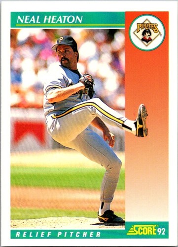 Neal Heaton Relief Pitcher Pirates Score 1992 Number 723 Baseball Card ...