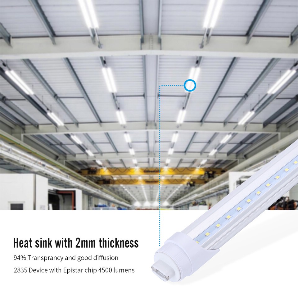 8FT R17D HO LED Tube Light – Rotatable 2-Pin Base, F96T12/T8 ...
