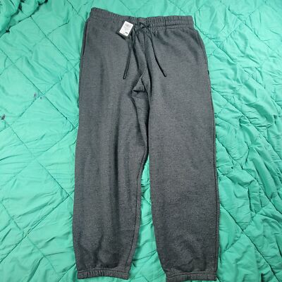 CSG Mens 2XL Dark Gray Old School Fleece Jogger Pants Drawstring Waist ...