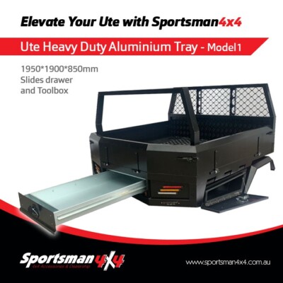 Ute Heavy Duty Aluminium Tray 1950*1900*850mm Slides drawer and Toolbox ...