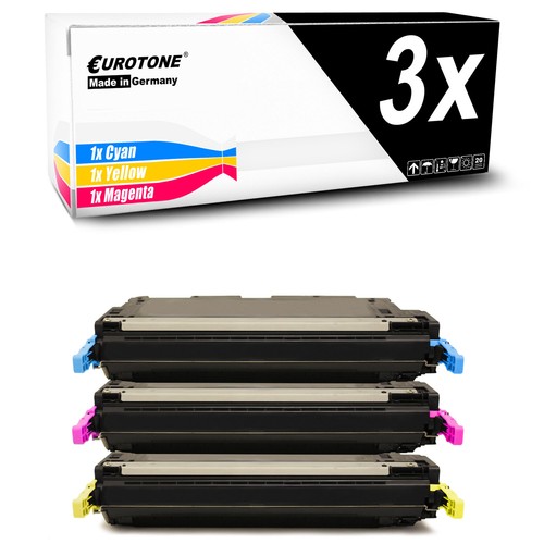 3x Eurotone Cartridge for HP Color LaserJet 3800-DN CP-3505-DN CP-3505 ...