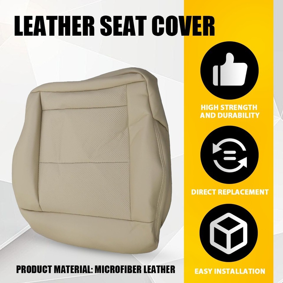 Driver Side Seat Bottom Leather Cover Tan Black For 2010-2014 Mercedes ...