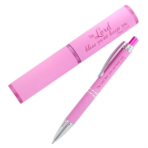 Best Christian Art Gifts The Lord Bless You Pink Stylish Classic Pen in ...
