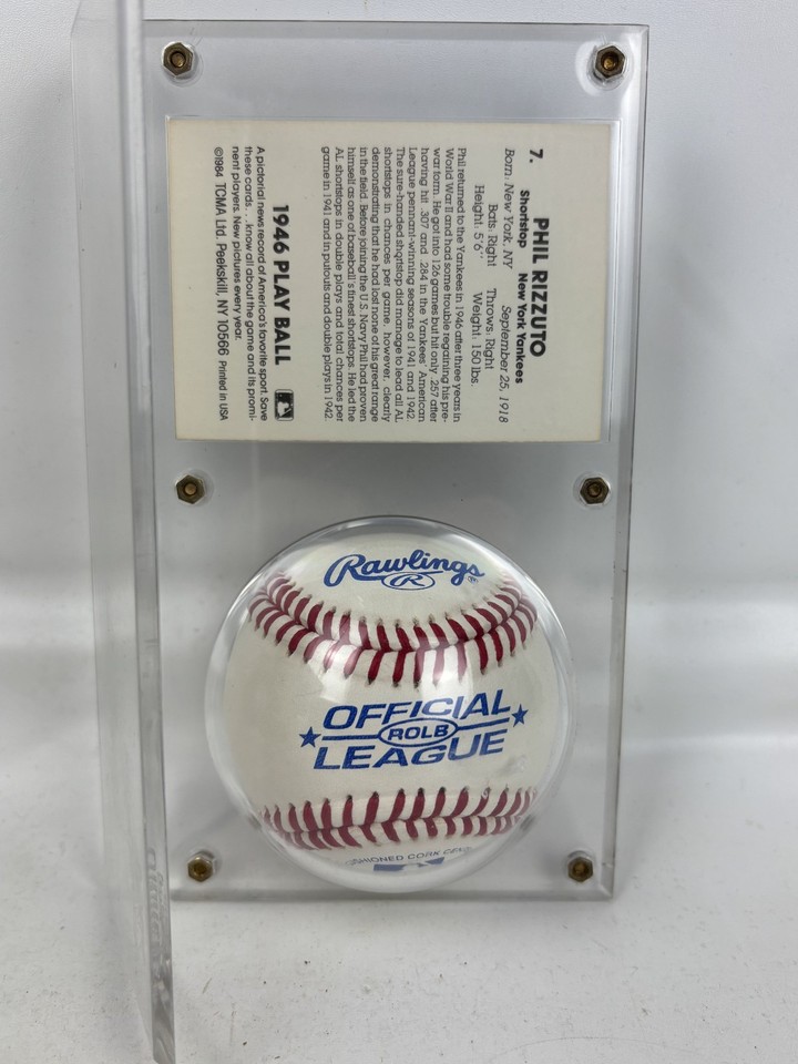 Phil Rizzuto Signed Baseball Autographed "Holy Cow" HOF '94 - NY ...
