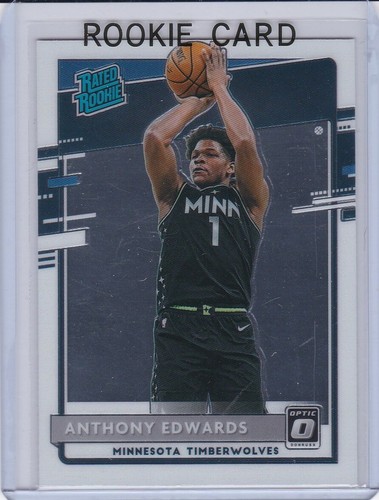 ANTHONY EDWARDS ROOKIE CARD 2020 Donruss Optic RATED RC Timbwewolves ...