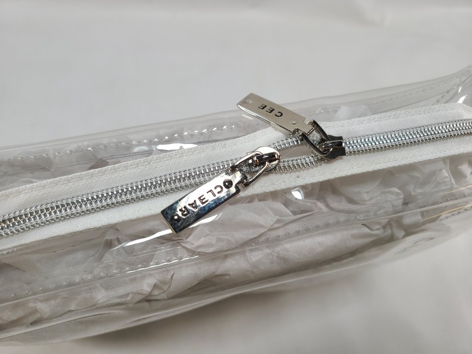 Cee Clear Women's Cosmetics Case Transparent PVC Double Zip Closure | eBay