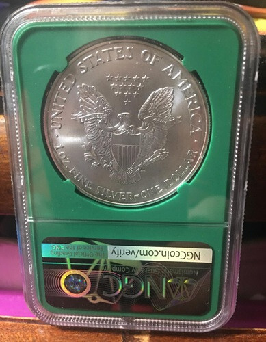 2002 SILVER EAGLE NGCX 9.9 EARLY PRODUCTION FROM US MINT SEALED BOX ...