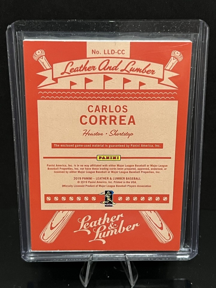 Carlos Correa 2019 Leather & Lumber - Dual Bat (191/249) - Houston ...