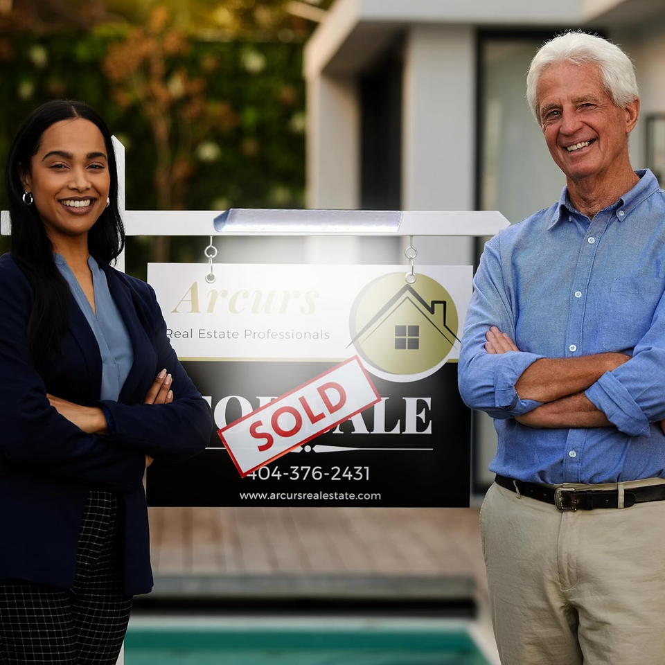 Solar Real Estate Agent Sign Lights Wireless Dusk to Dawn LED Outdoor ...