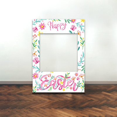 EASTER SELFIE FRAME Personalised Multi Colour Egg Hunt Easter Party ...