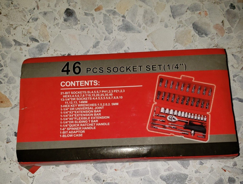 46Pcs 1/4 inch Drive Socket Ratchet Wrench Set for Auto Car Repairing With Case | eBay