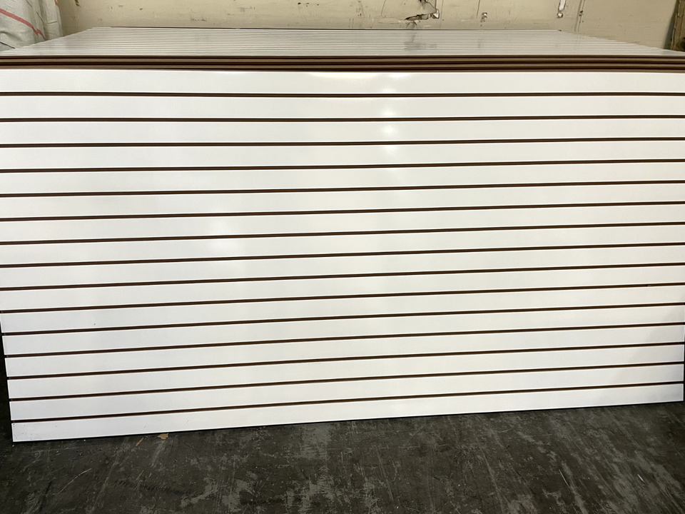 Slatwall Panel White 4x8 w/ Aluminum Inserts 3" Groove (IN STOCK READY ...