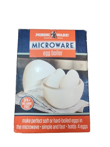 NEW Nordic Ware Microware Microwave Safe Egg Boiler - White NIB | eBay