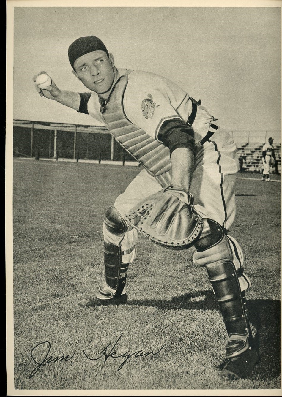1949 Cleveland Indians Picture Pack Jim Hegan Scan Clipped right side ...