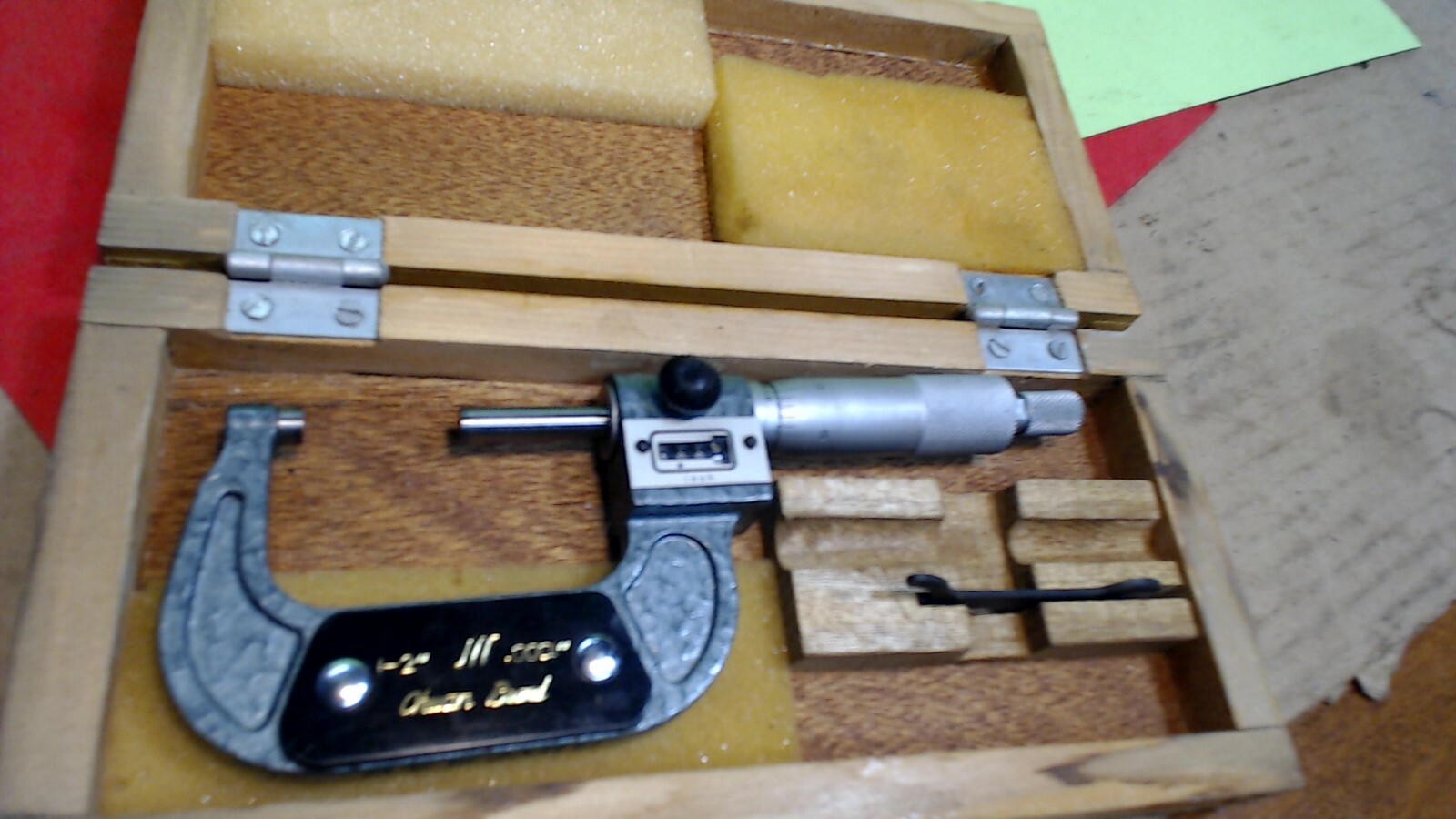Vintage- 1"--2"- Micrometer w/ Case -JIT-rolling Numerical--No standard ...