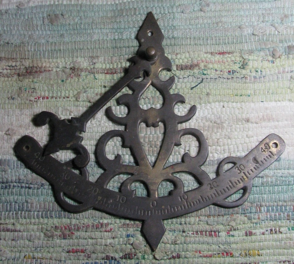 Vintage Solid Brass Mariner's Quadrant Scale Pendulum Inclinometer Ship ...