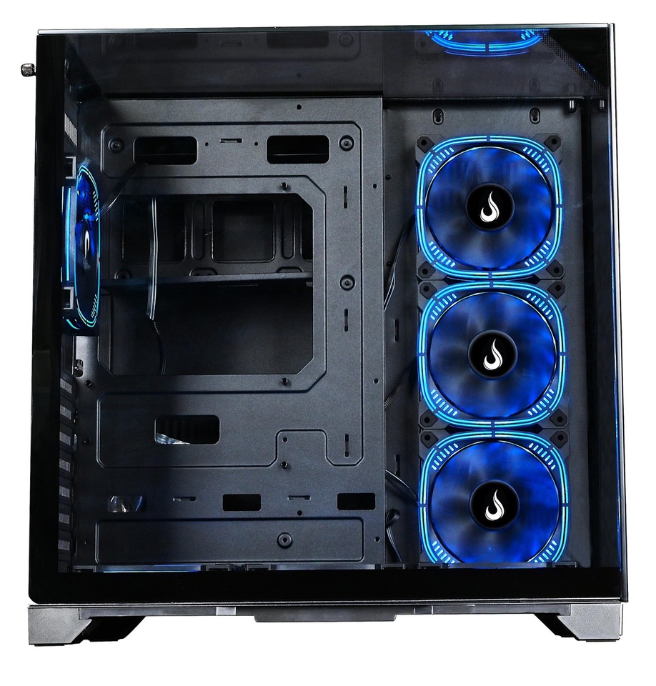 Rise Mode USA Galaxy Mid Tower PC Case - Full Tempered Glass ATX Black ...