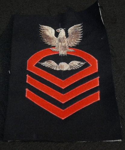 Cold War USN Navy Aviation Electrician's Mate CPO Bullion Embroidered ...