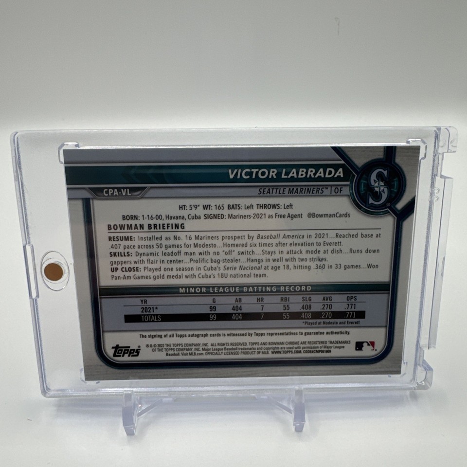 2022 Bowman Chrome VICTOR LABRADA Auto 1st Atomic Refractor /100 🔥 | eBay