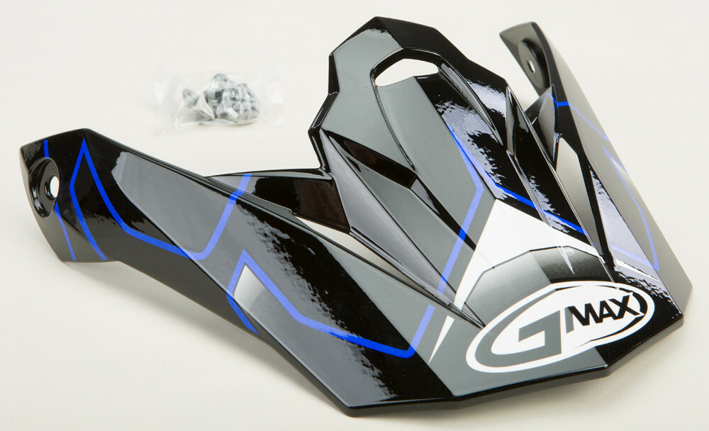 GMAX Visor W/Screws Step Mx-86 Black/Blue 191361030314 | eBay
