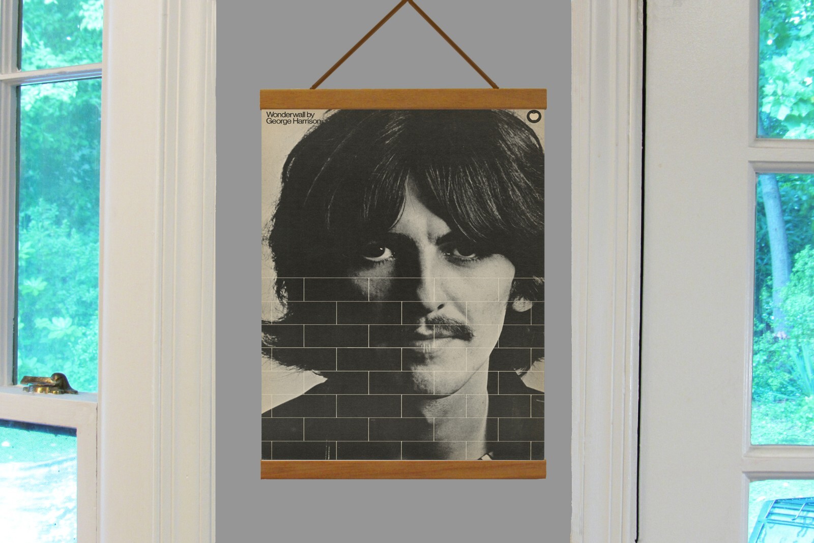George Harrison "Wonderwall" Original Promo Ad, Mounted w/Magnetic ...
