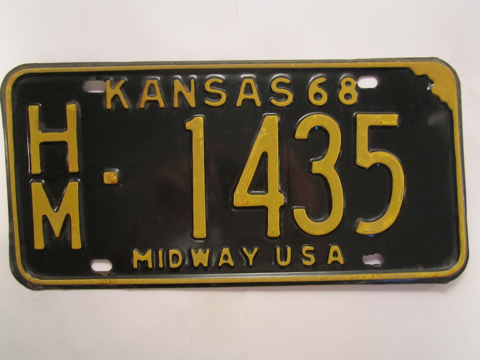 LICENSE PLATE Car Tag 1968 KANSAS HM 1435 Hamilton County [Z281] | eBay