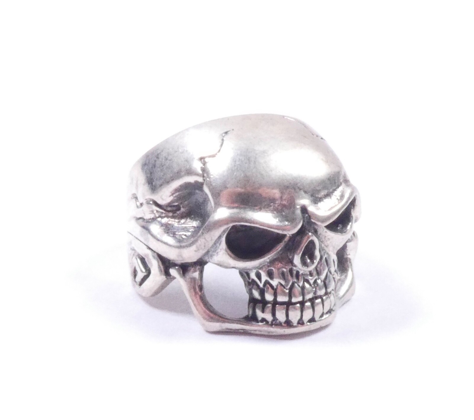 Heavy Skull Ring 925 Sterling Silver Biker Gothic Sku… - Gem