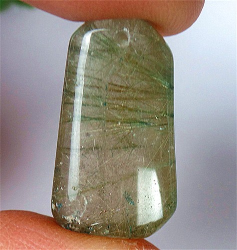 26x15x9mm Natural Green Rutilated Quartz Crystals Trapezoid Pendant ...