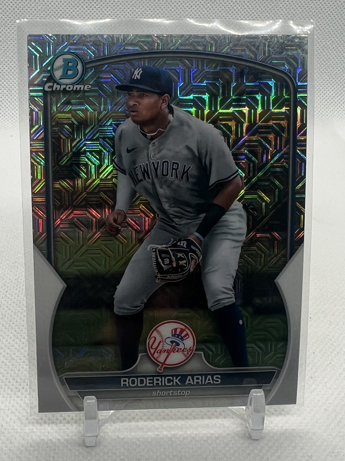Roderick Arias Prospect Card Mojo Refractor RC 2023 Bowman Mega Box ...
