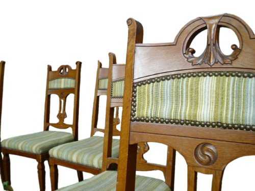 Antique Dining Parlor Chair Set of 6 Chaira Aesthetic Movement | eBay